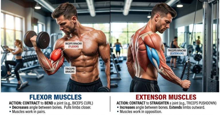 Flexor vs Extensor Muscles 2026: Elbow, Foot, Examples